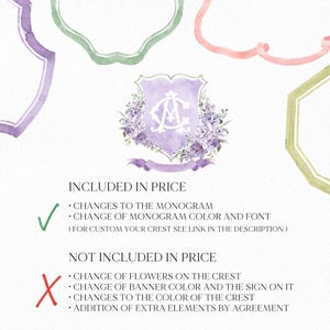 Elegant Boho Purple Geometric Garden Wedding Crest - Monogram Crest ...