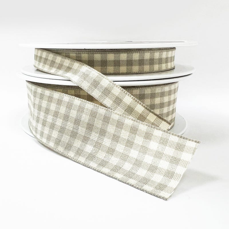 Gray Plaid Ribbon - Etsy