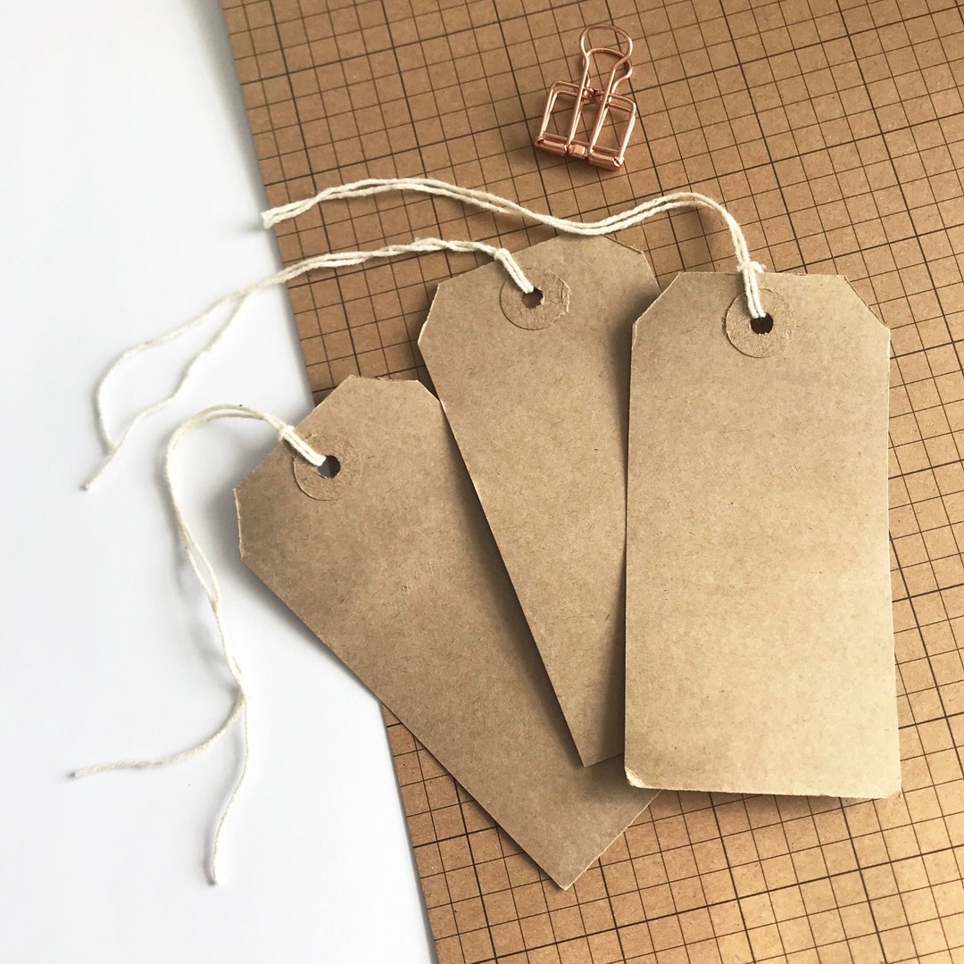 Brown Kraft Card Gift Tags 20 Vintage-inspired 54mm X 108mm - Etsy UK