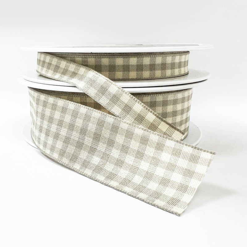 Gray Plaid Ribbon - Etsy