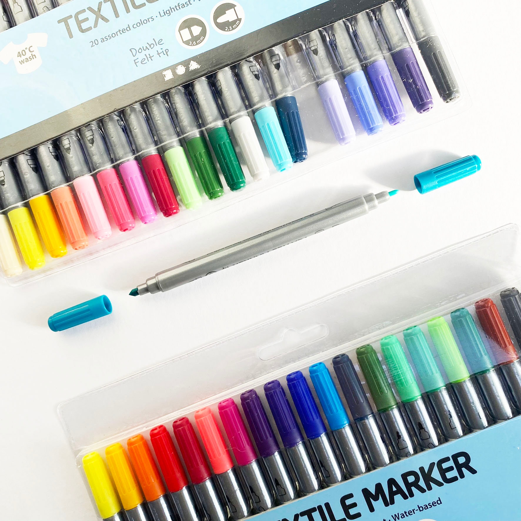 Fabric Pens Textile Markers Bold Vibrant Duel Ended Pen - Etsy UK
