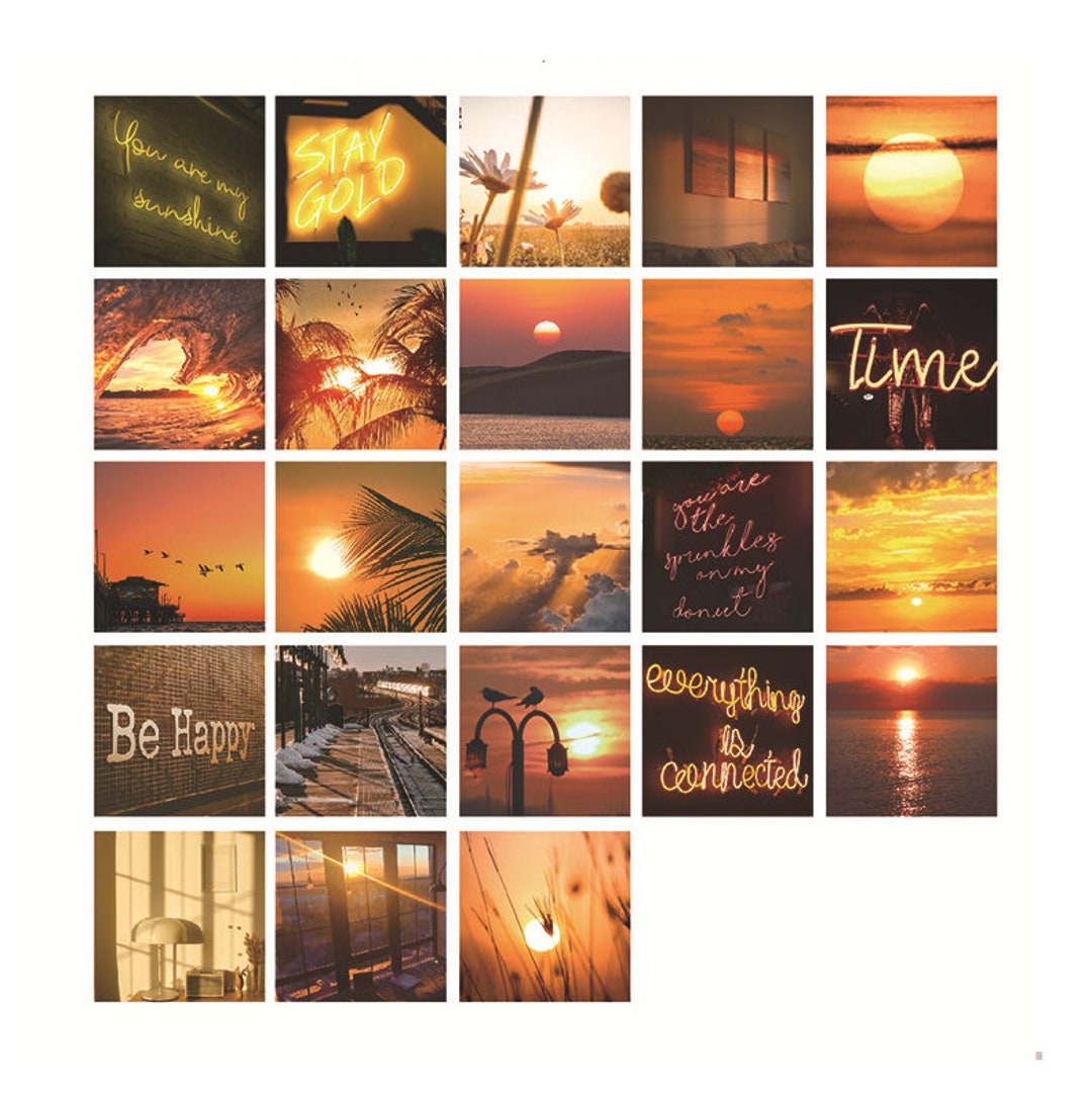Summer Sunset Stickers Photo Collage Mini Box Journalling - Etsy