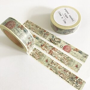 Map Washi Tape Vintage Paper Stationery Craft 15mm X 10m Journalling ...