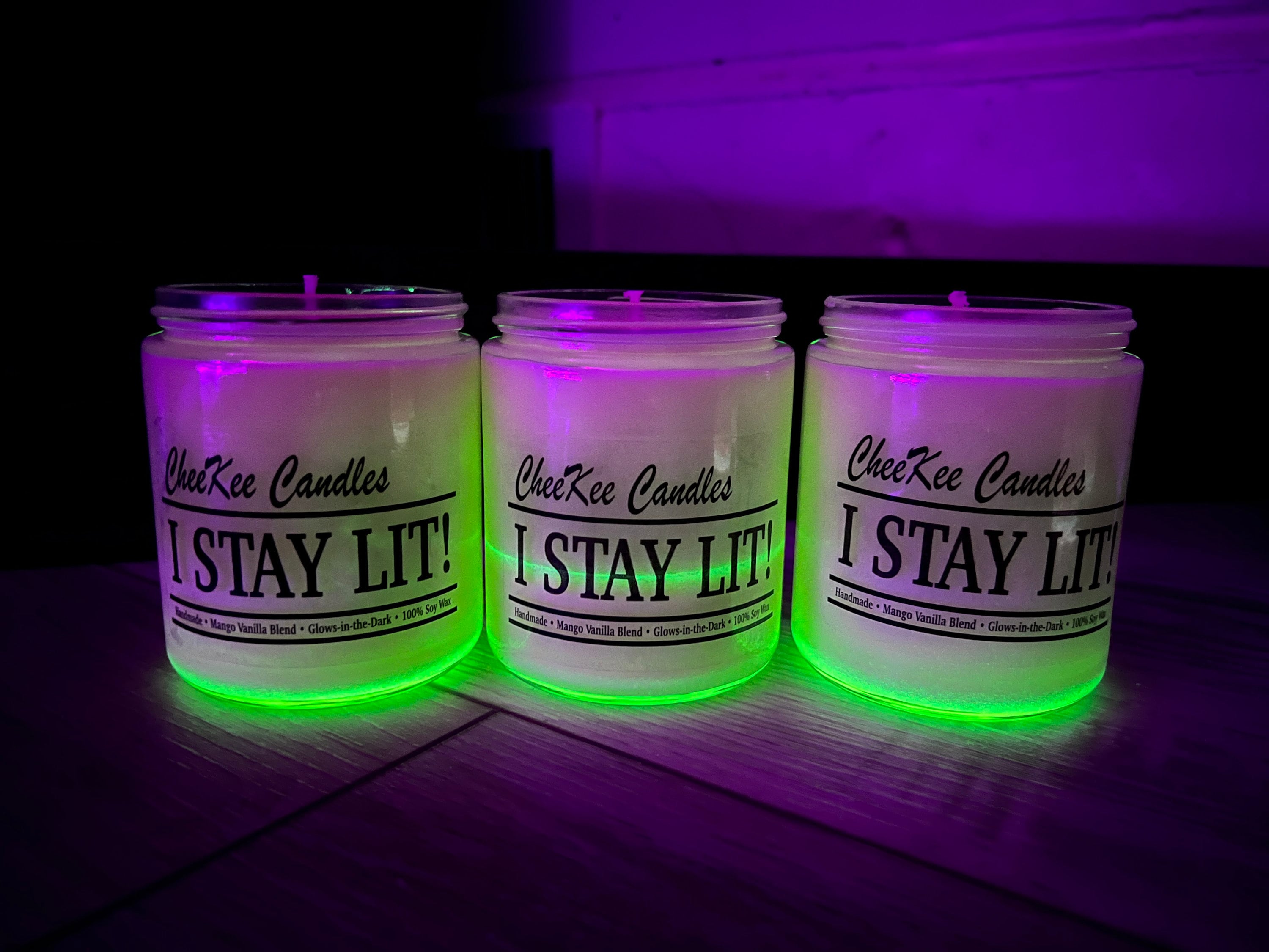 I Stay Lit Glow-in-the-dark Scented Candle 100% Soy Wax - Etsy