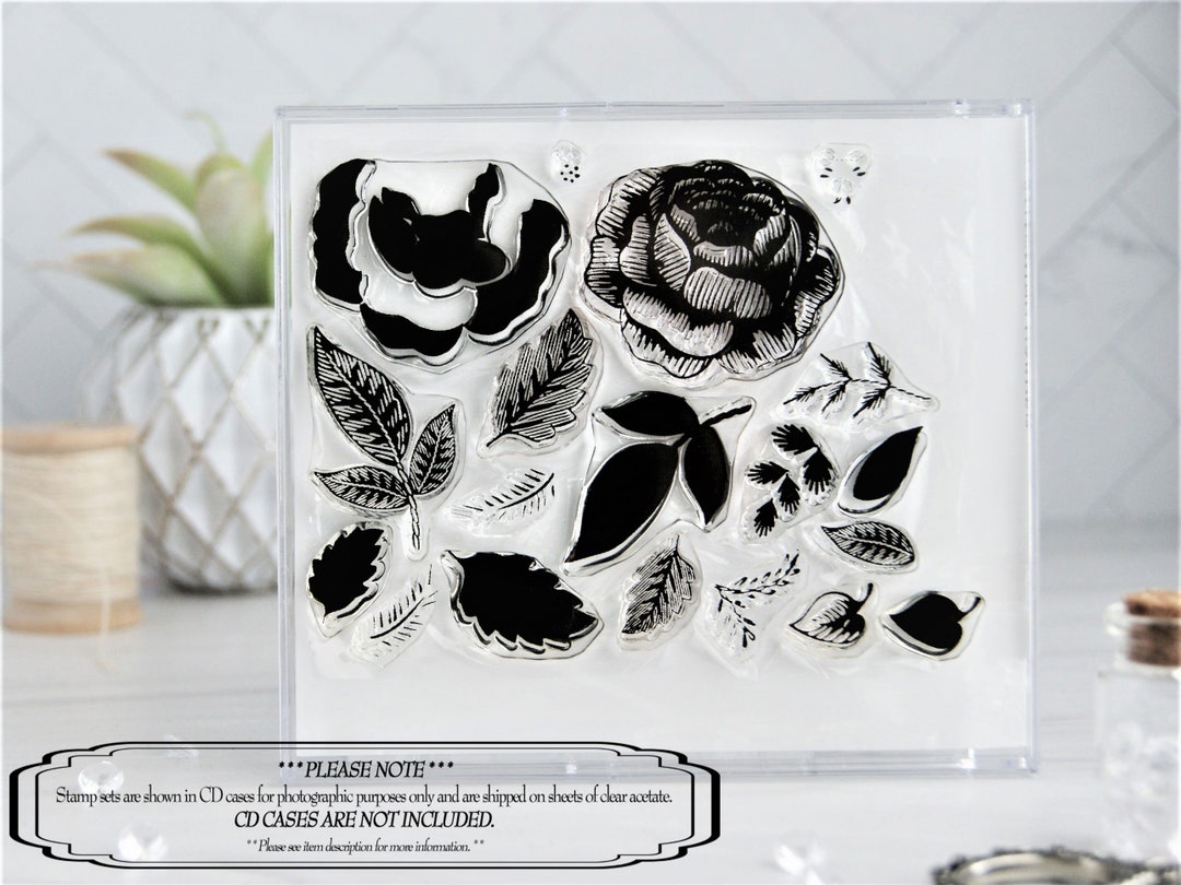 PAPERTREY INK STAMPS Stitching Garden Stamp Set & Die Set Photopolymer ...
