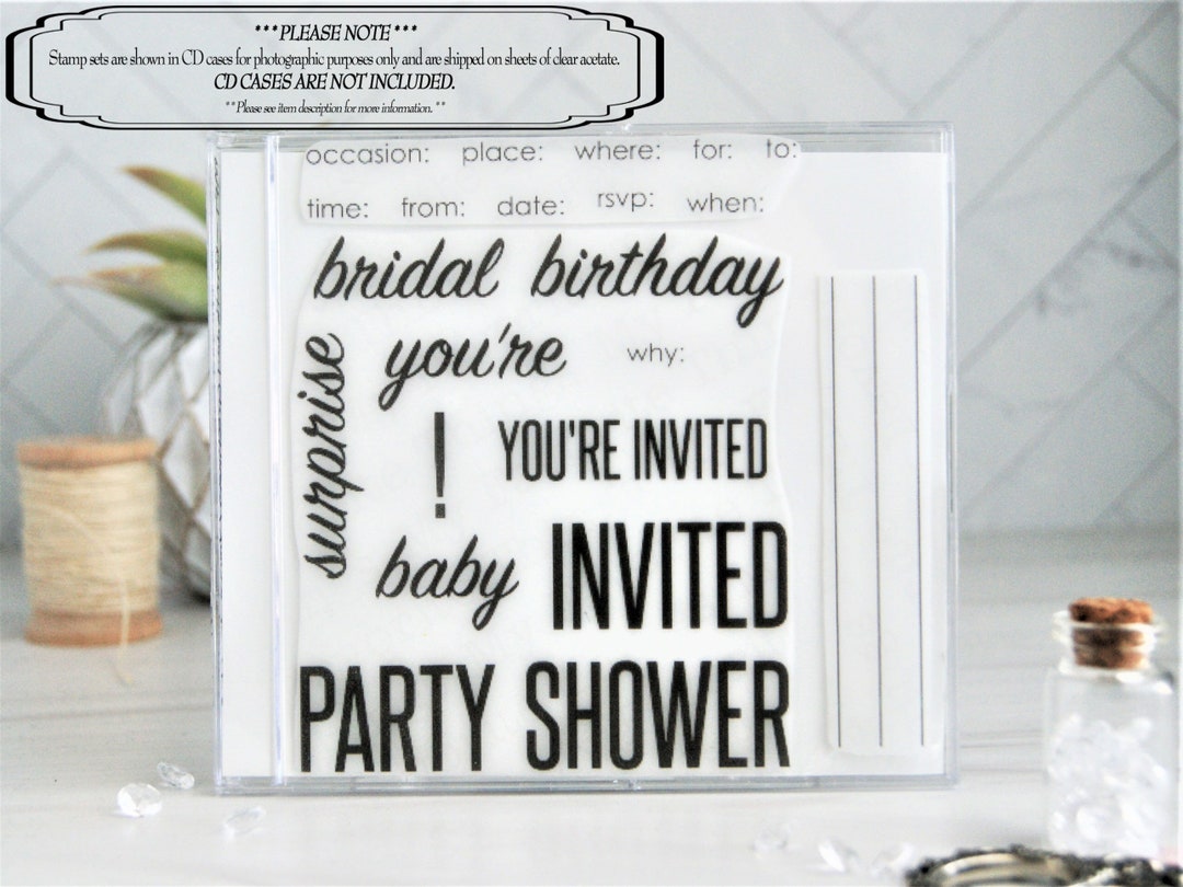 MY FAVORITE THINGS Stamps - You're Invited Stamp Set - Photopolymer ...