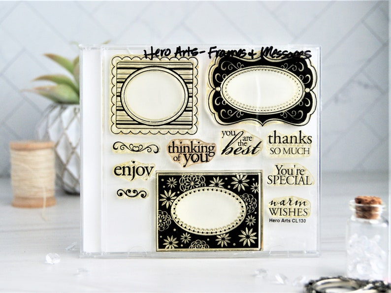 HERO ARTS Frames and Messages Stamp Set Photopolymer - Etsy