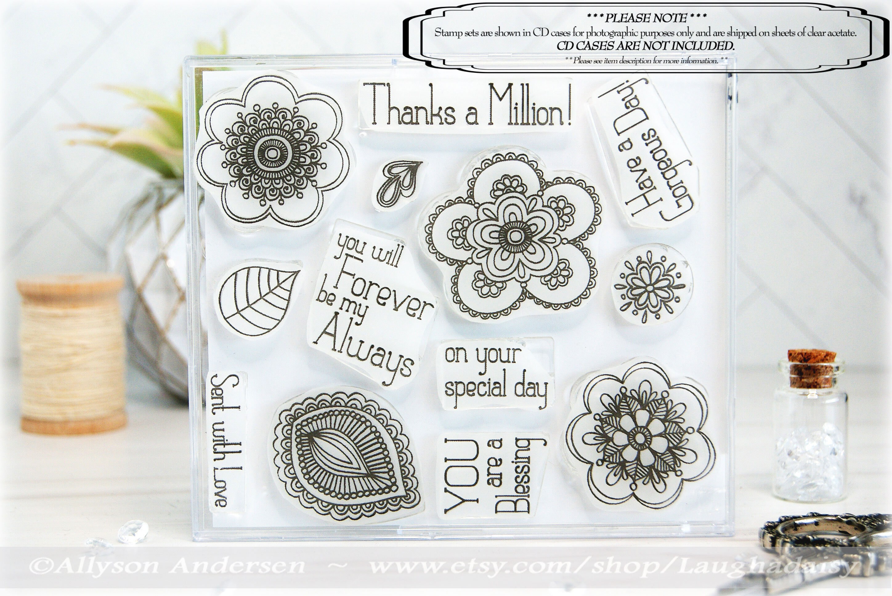 L'IL INKER STAMPS - Modern Mehndi Stamp Set & Die Set - Photopolymer ...