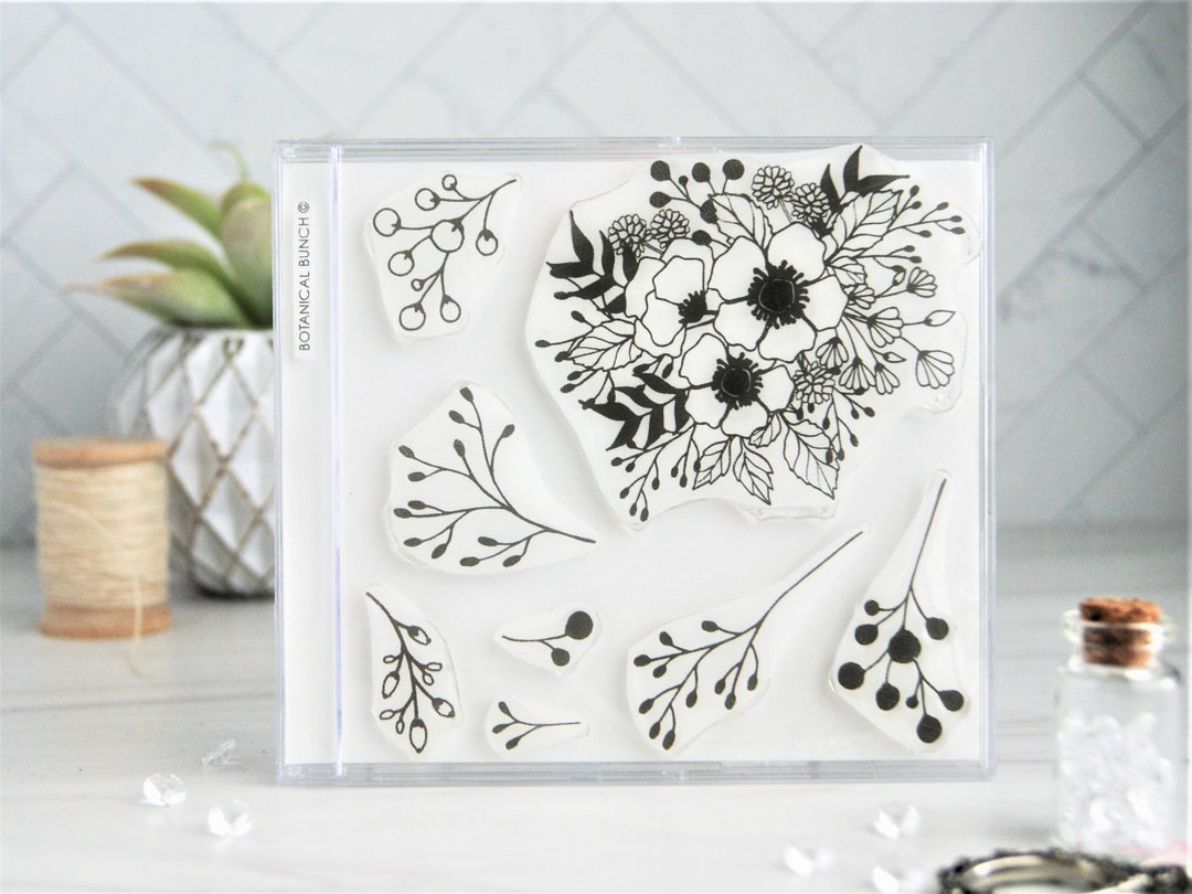 Botanical Bunch Stamp Set by Wplus9 Stamps Clear - Etsy