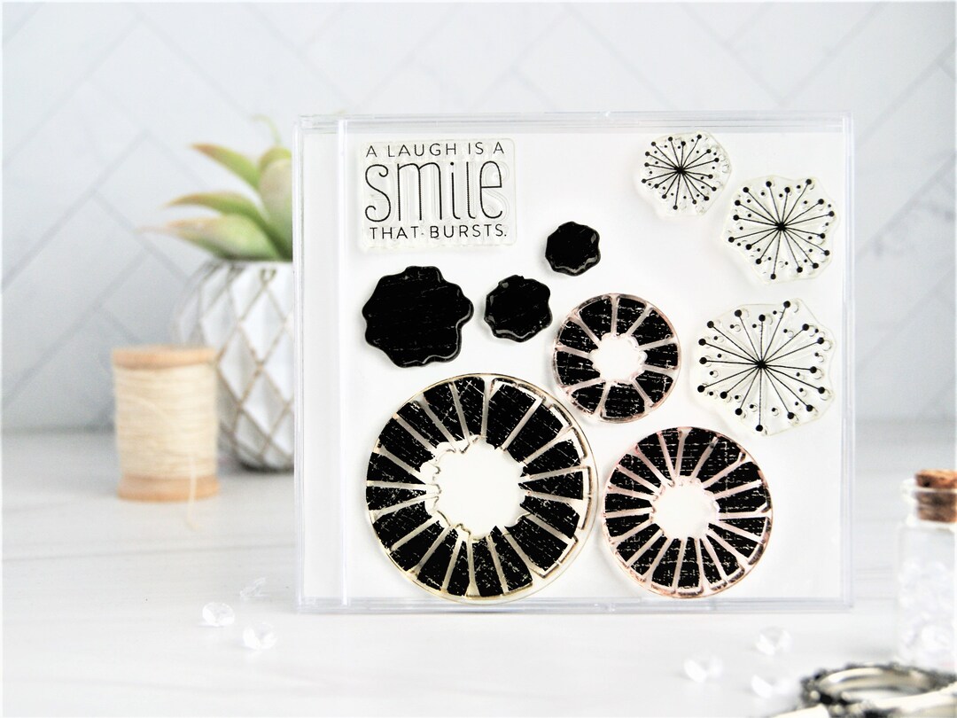 PAPERTREY INK Funky Florals Stamp Set Notched Flowers Die - Etsy