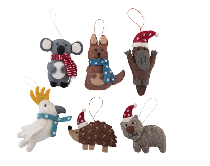 Full Set Australian Animal Tree Decorations Koala | Etsy