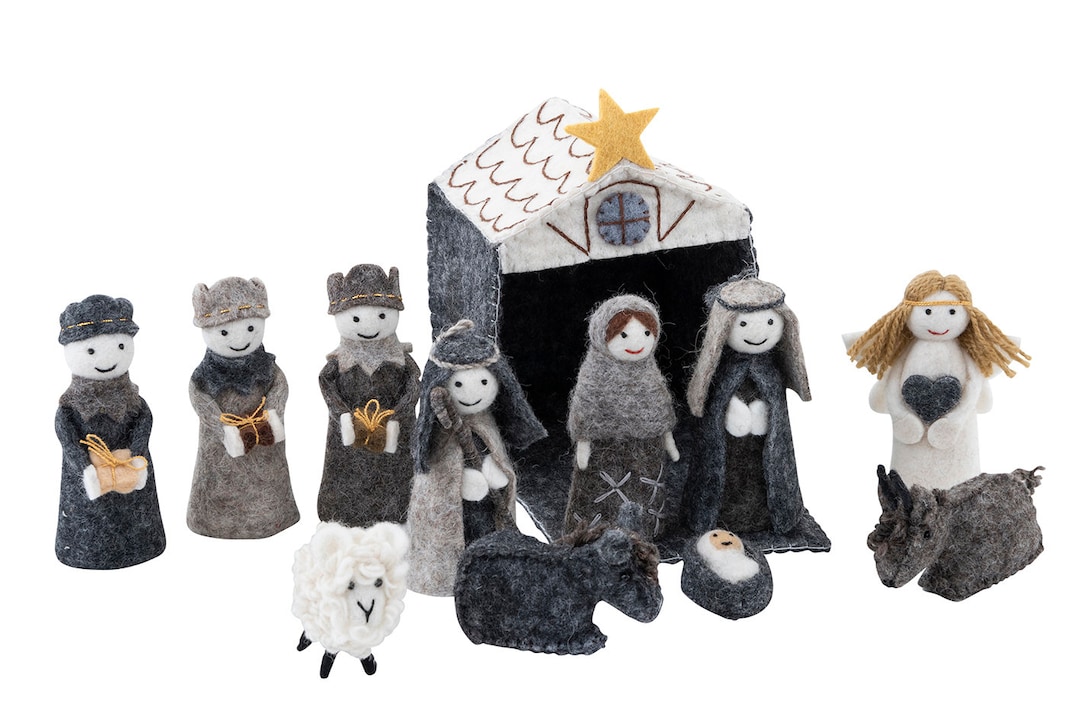 Christmas Nativity Set, Felt Nativity Scene, Christmas Setting ...
