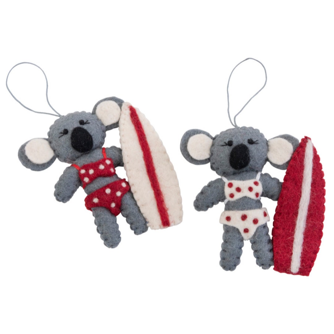 Girl Koala's With Surfboards in Bikinis - Etsy