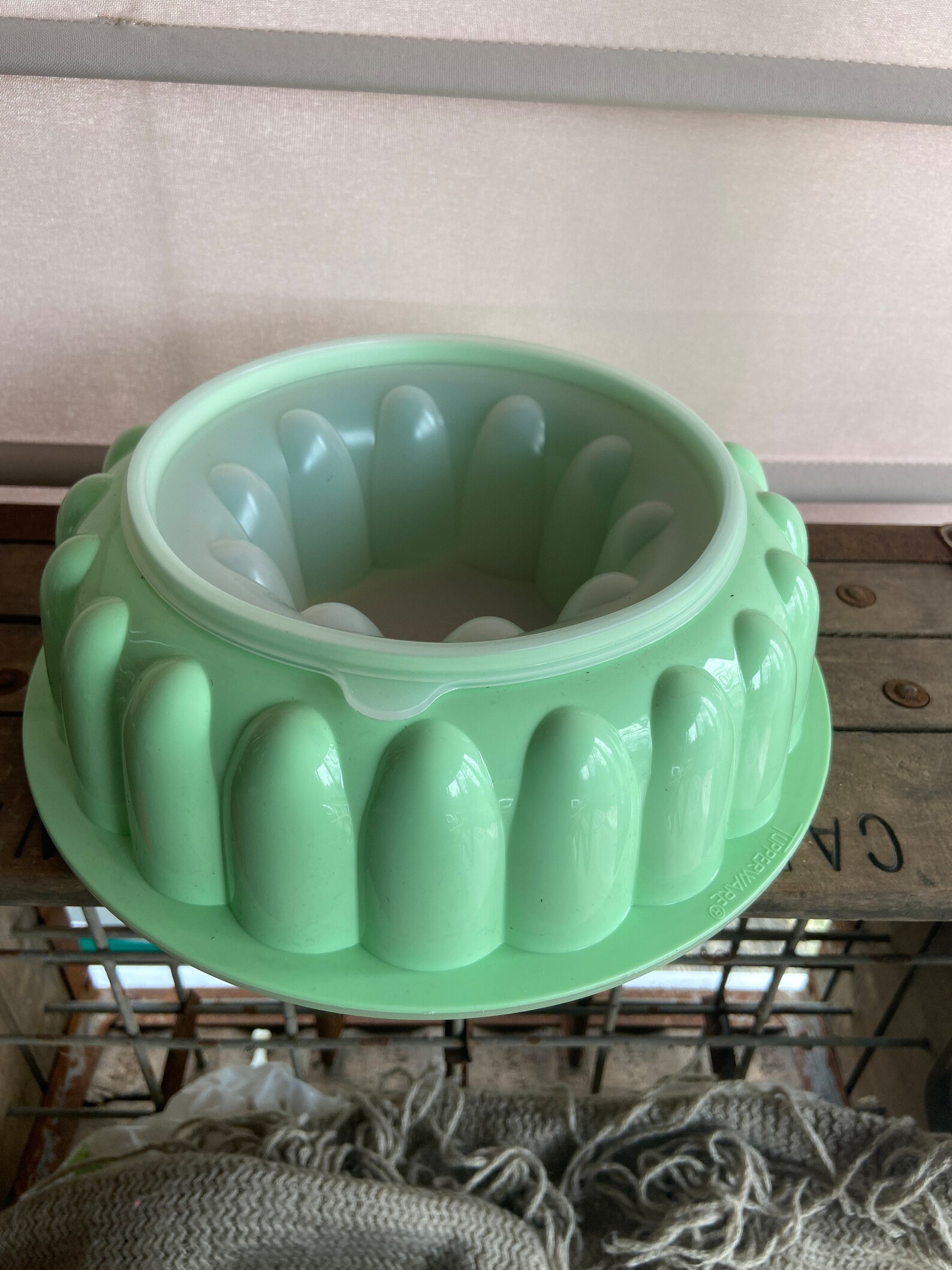 Vintage Tupperware Lime Green Jell-ring With Paper Insert, VERY GOOD ...