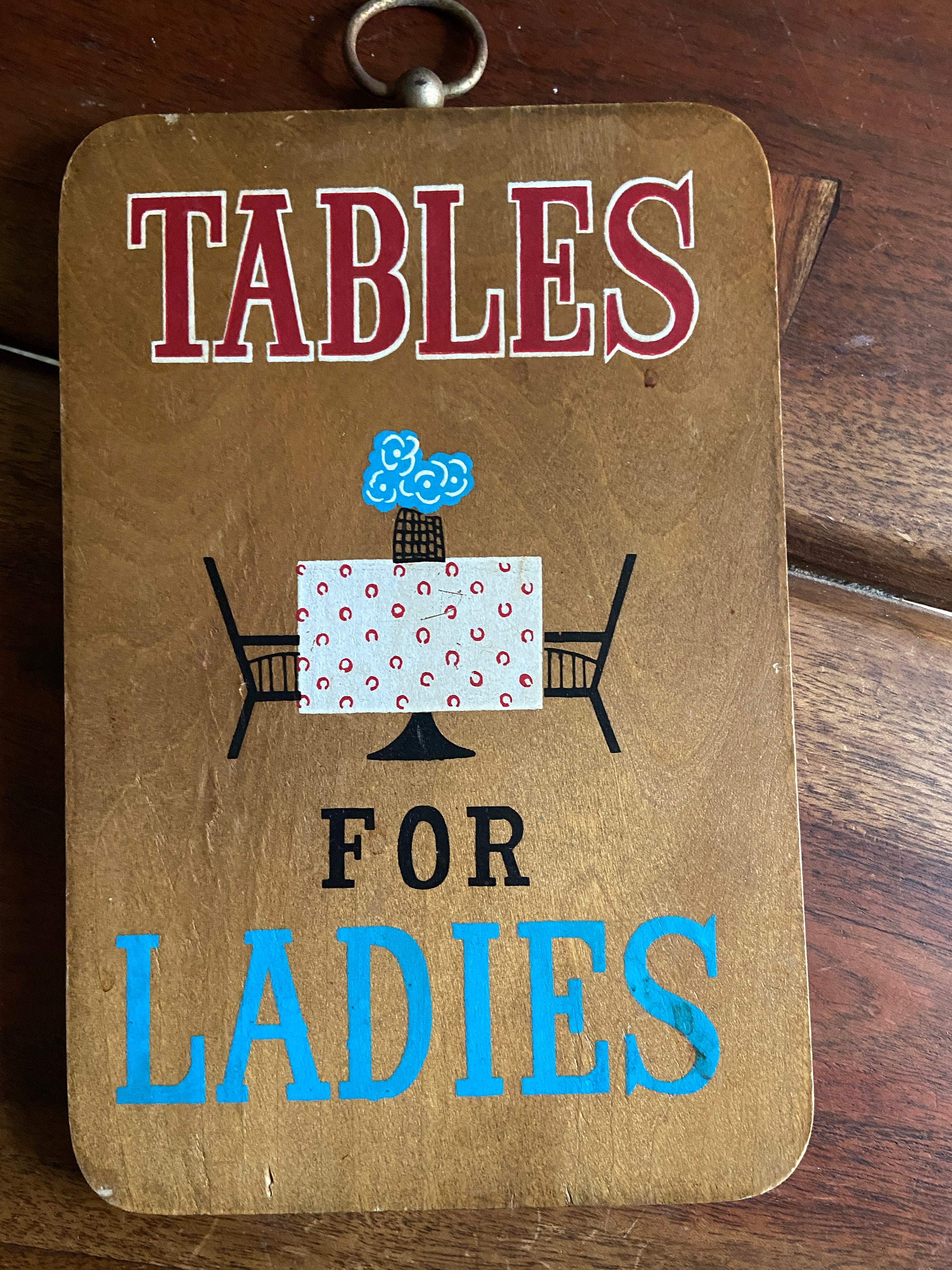 Vintage MCM Tables for Ladies Wall Sign, Made in Japan, Wall Decor ...