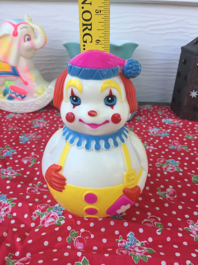 Vintage 70s Rocking Clown Toy Nursery Children Retro Toys - Etsy