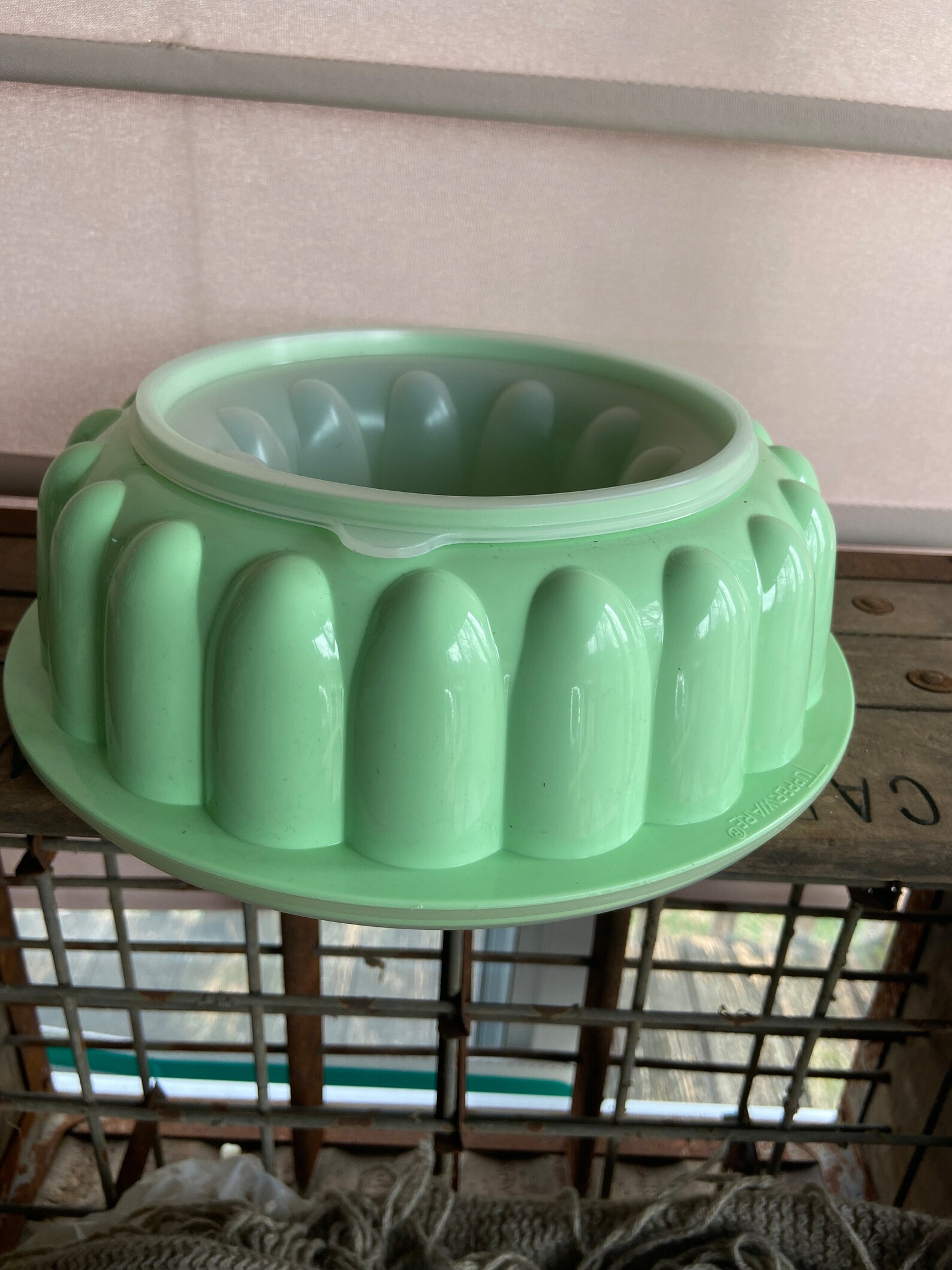 Vintage Tupperware Lime Green Jell-ring With Paper Insert, VERY GOOD ...