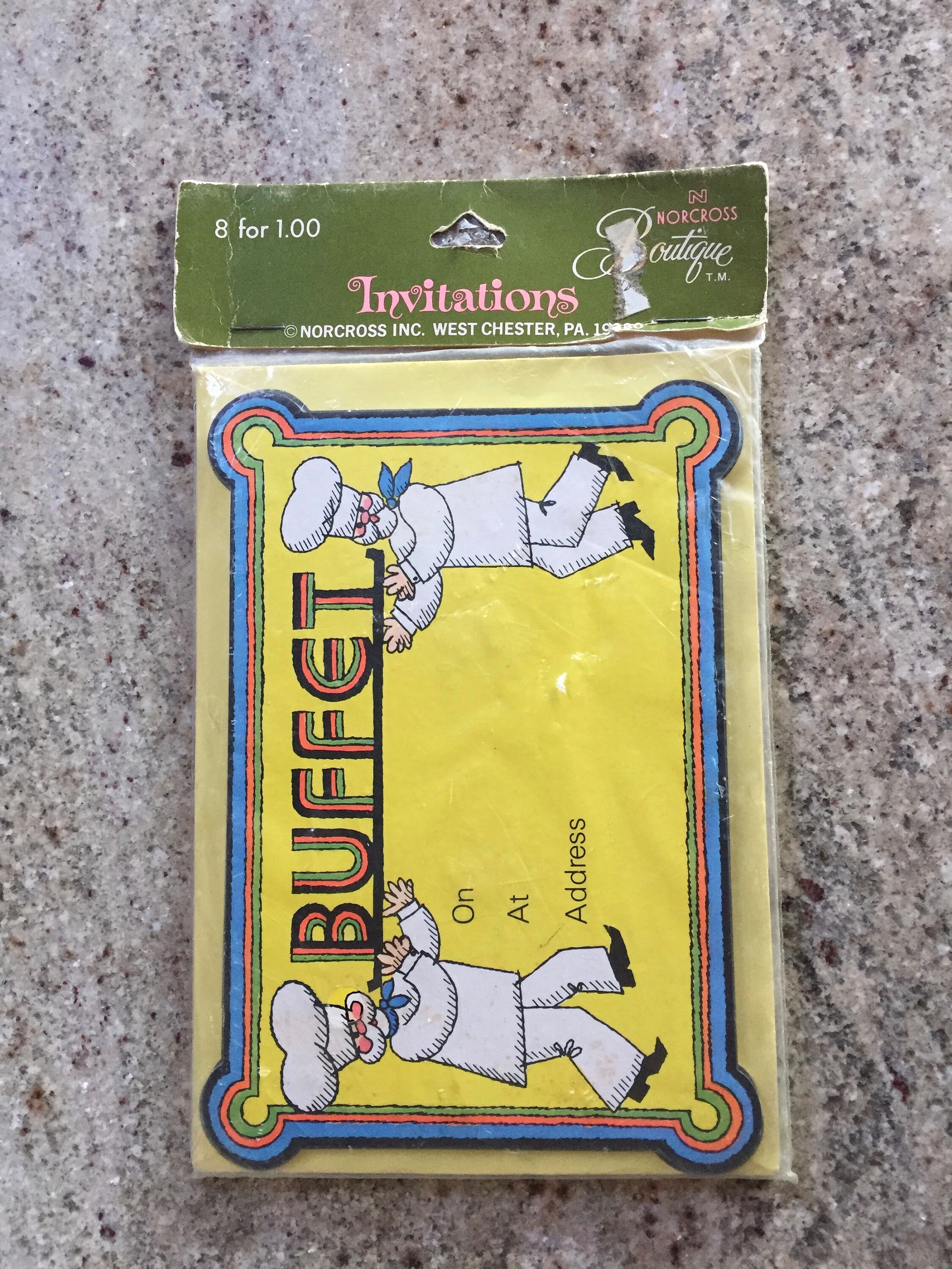 Vintage Buffet Invitations, Dinner Party, Party, Invitations, NOS, New ...