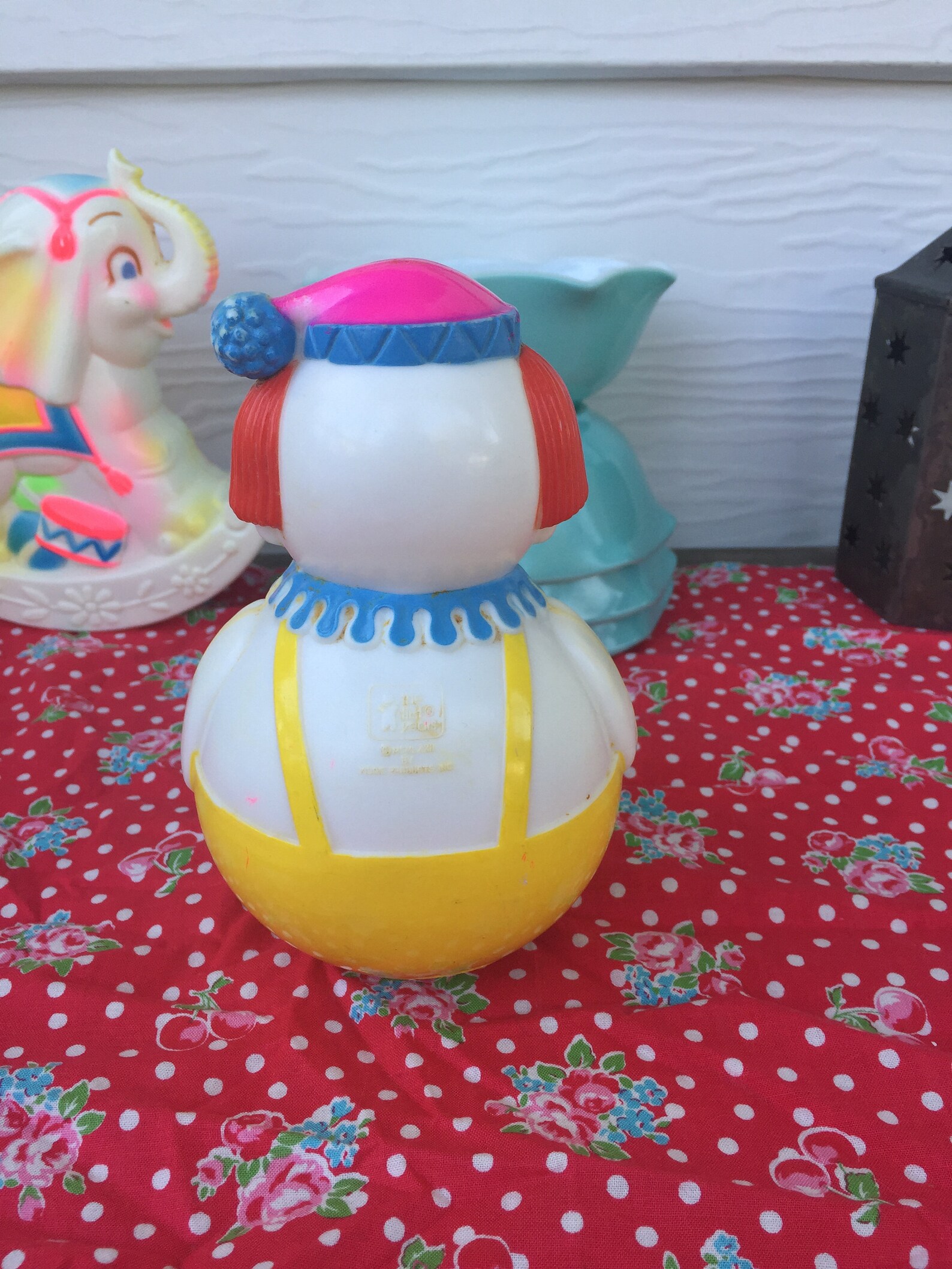 Vintage 70s Rocking Clown Toy, Nursery, Children, Retro Toys, Clowns ...
