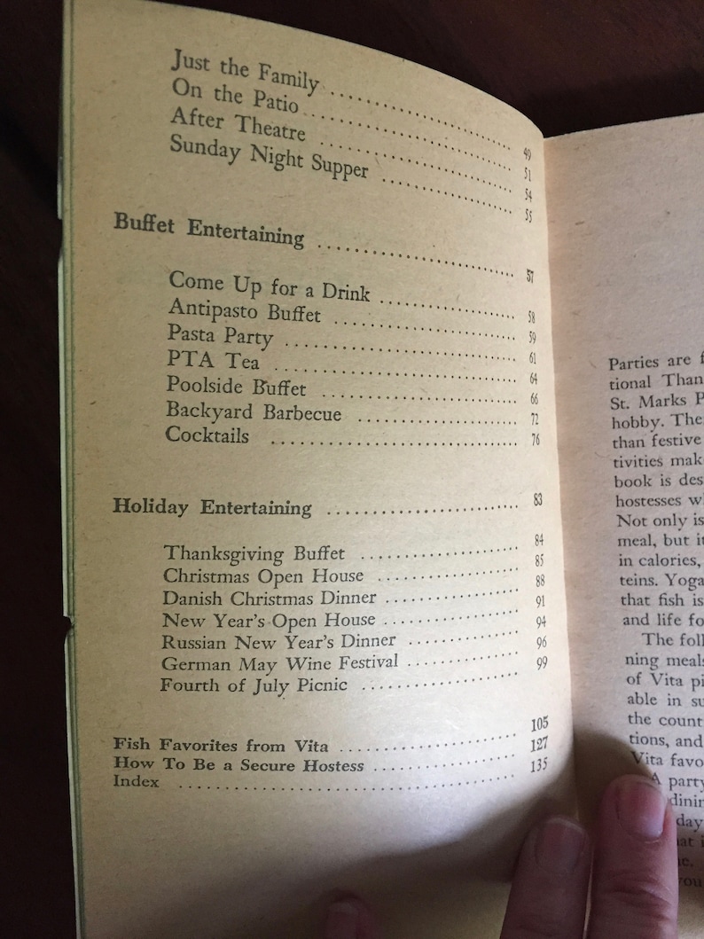 Vintage 1971 Vita Party Cookbook Retro Cookbook Recipes - Etsy