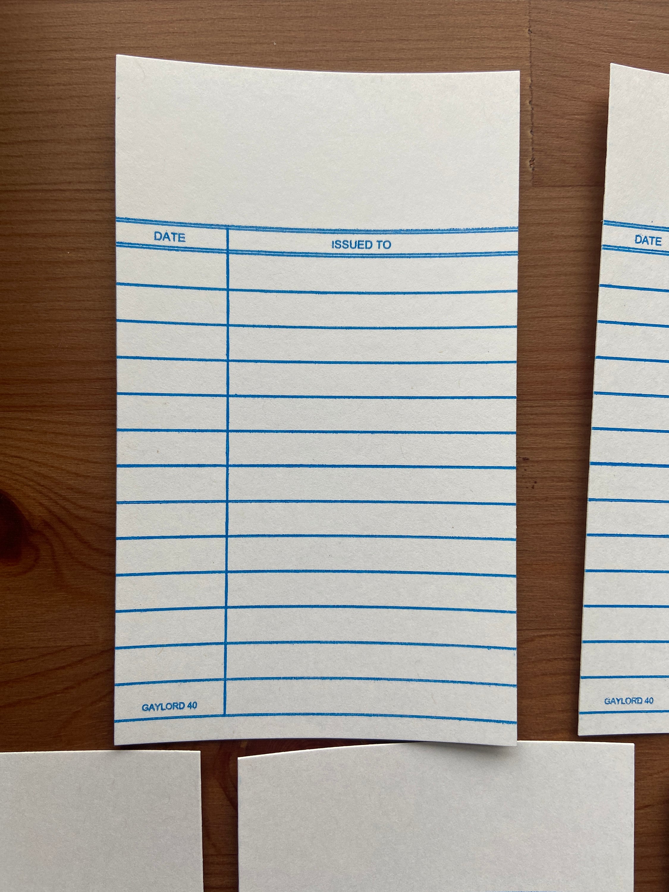 Library Cards, Check Out Cards, Set of 5, Paper Ephemera, Retro, Junk ...