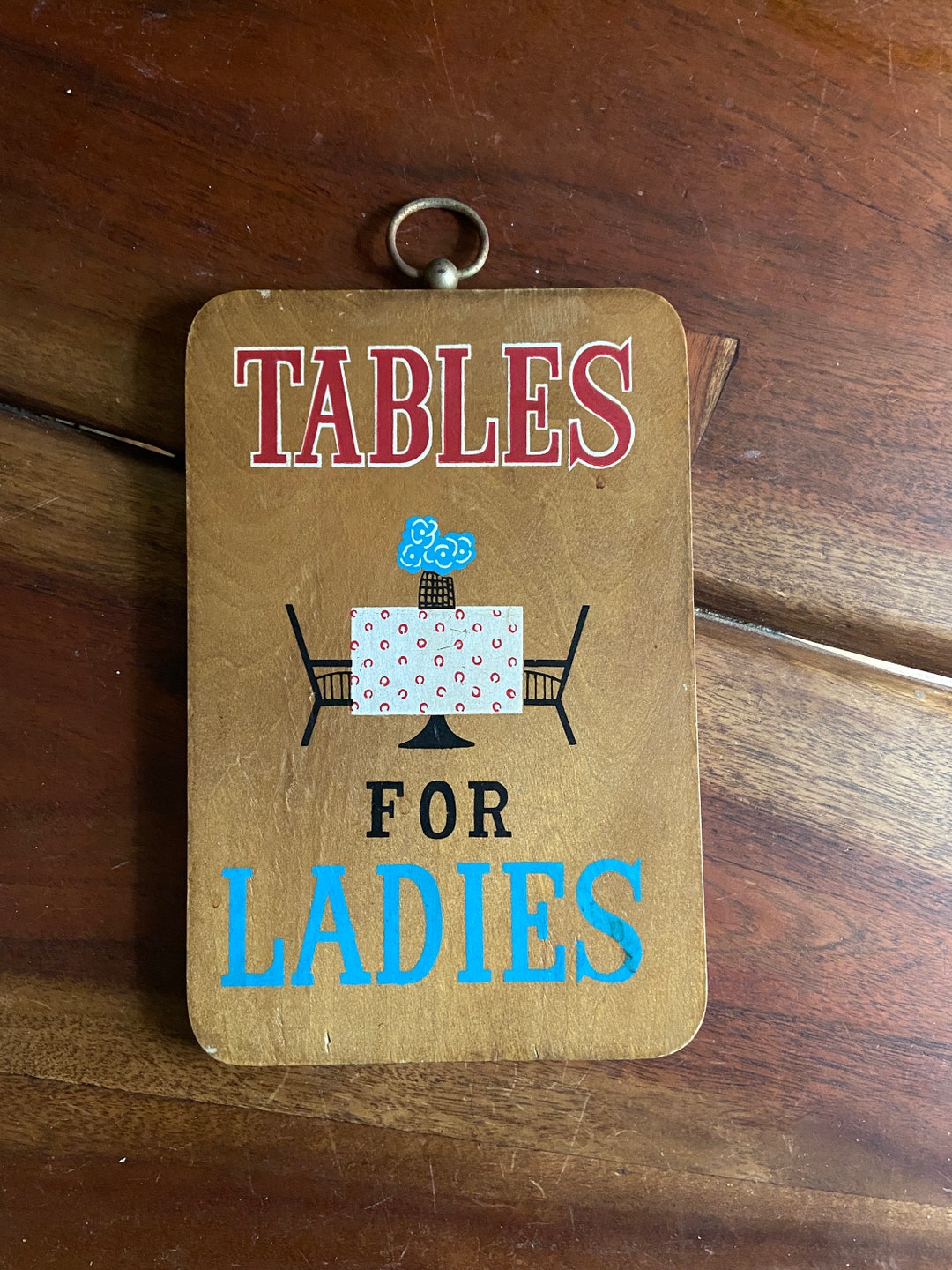 Vintage MCM Tables for Ladies Wall Sign, Made in Japan, Wall Decor ...