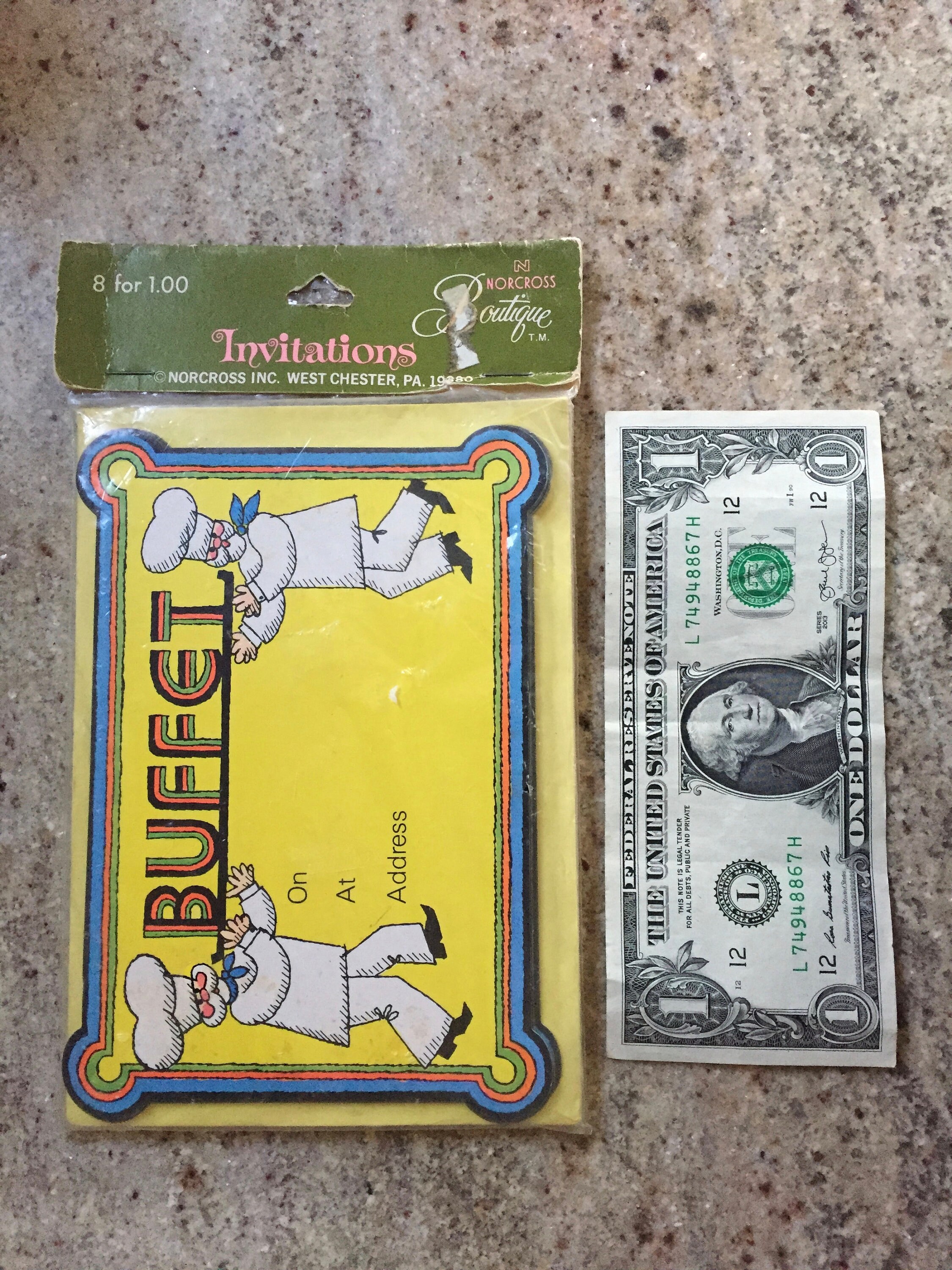 Vintage Buffet Invitations, Dinner Party, Party, Invitations, NOS, New ...