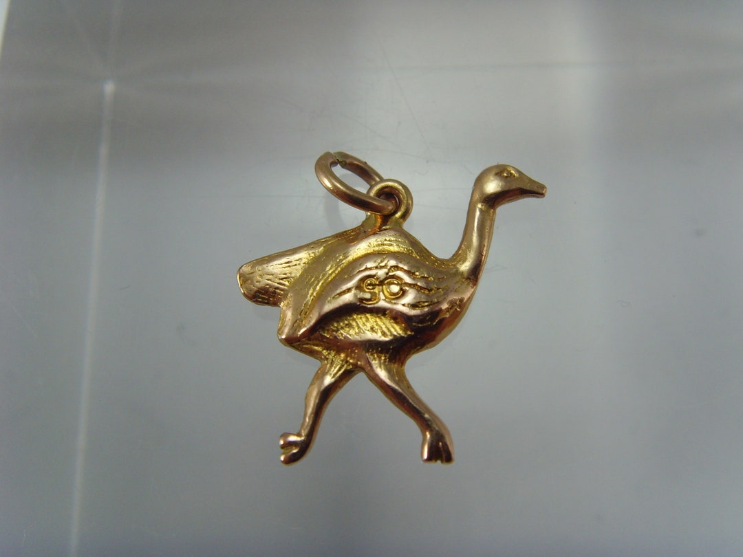 Antique Edwardian 9ct Rose Gold "emu" Charm - Etsy