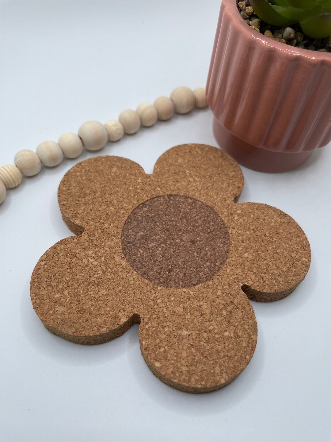 Daisy Flower Cork Coaster, Retro Flower Coaster,daisy Flower Cork ...