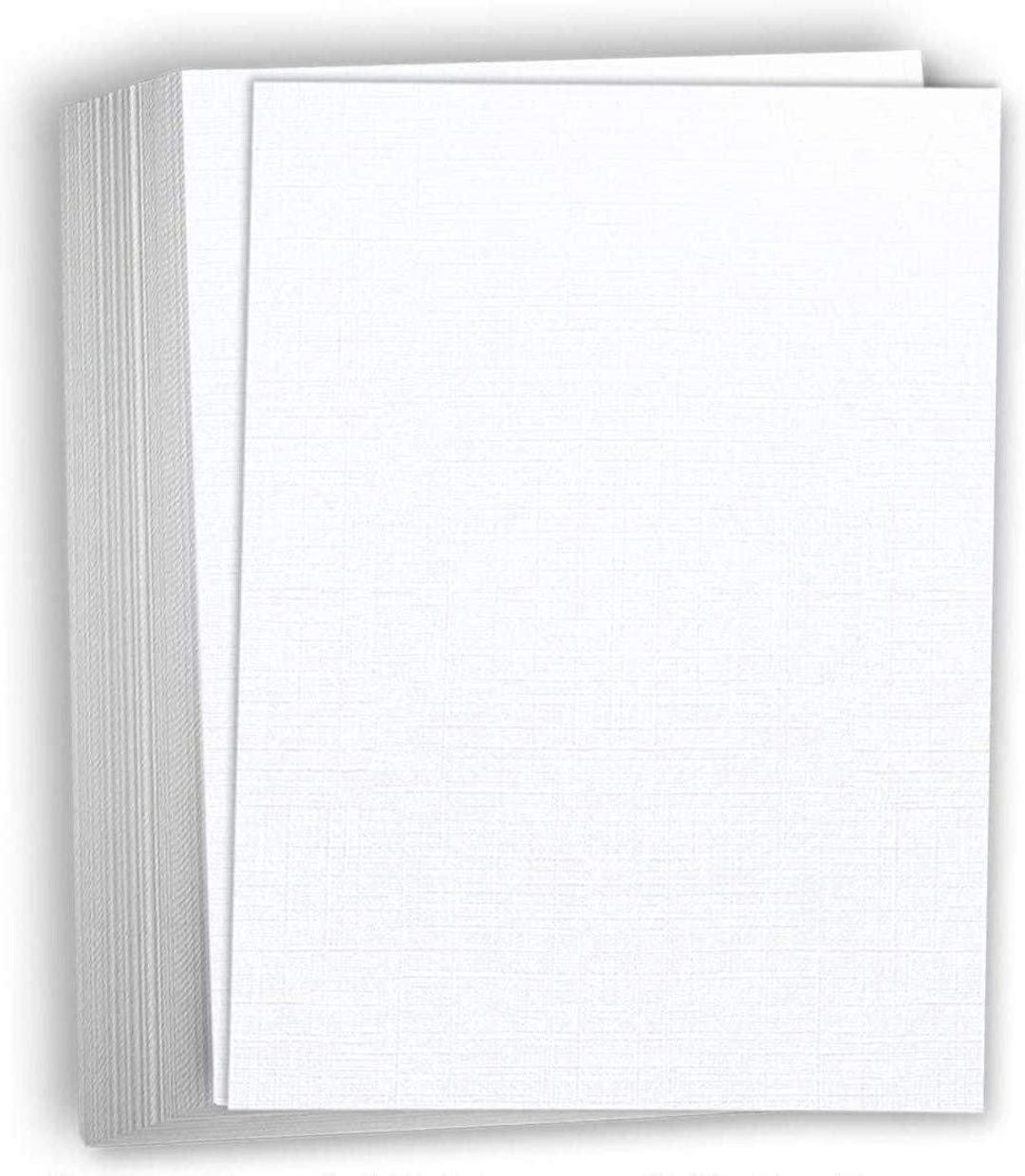 Hamilco White Resume Linen Textured Cardstock Paper – 8 1/2 X 11" Blank ...