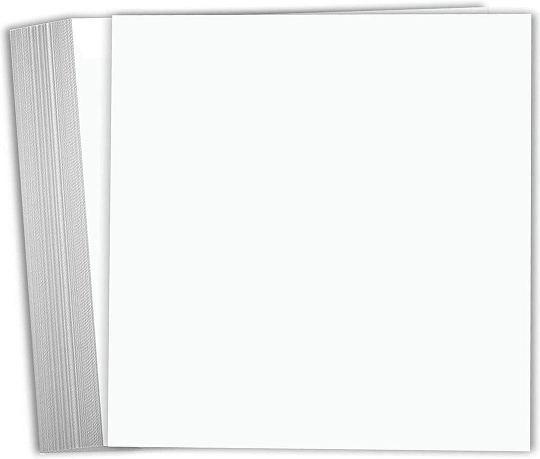 Hamilco White Cardstock Scrapbook Paper 12x12 Heavy Weight 130 Lb Cover ...