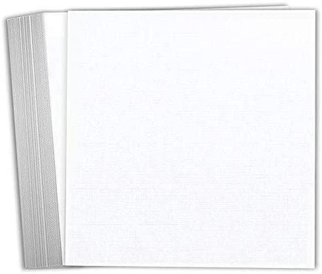 Hamilco White Linen Cardstock Scrapbook Paper 12x12 Heavy Weight 100 Lb ...