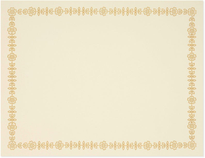 Hamilco Cream Color Vellum Certificate Cardstock Paper With Raised ...
