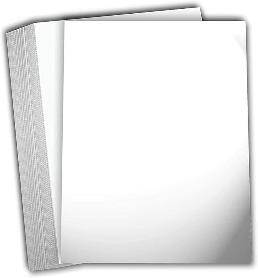 Hamilco White Glossy Paper 8.5x11" for Laser Printing 100 Lb Text 400 ...