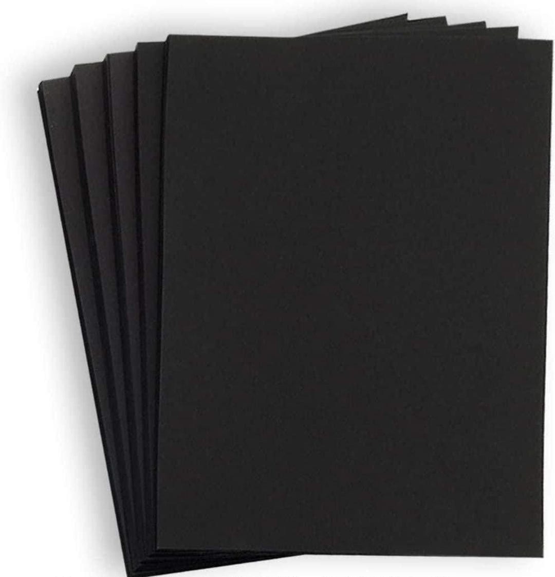 Hamilco Black Colored Cardstock Thick Paper - 8 1/2 X 11