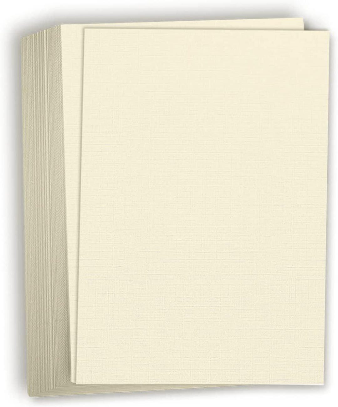Hamilco Resume Linen Textured Cardstock Paper – 8 1/2 X 11" Blank Thick ...