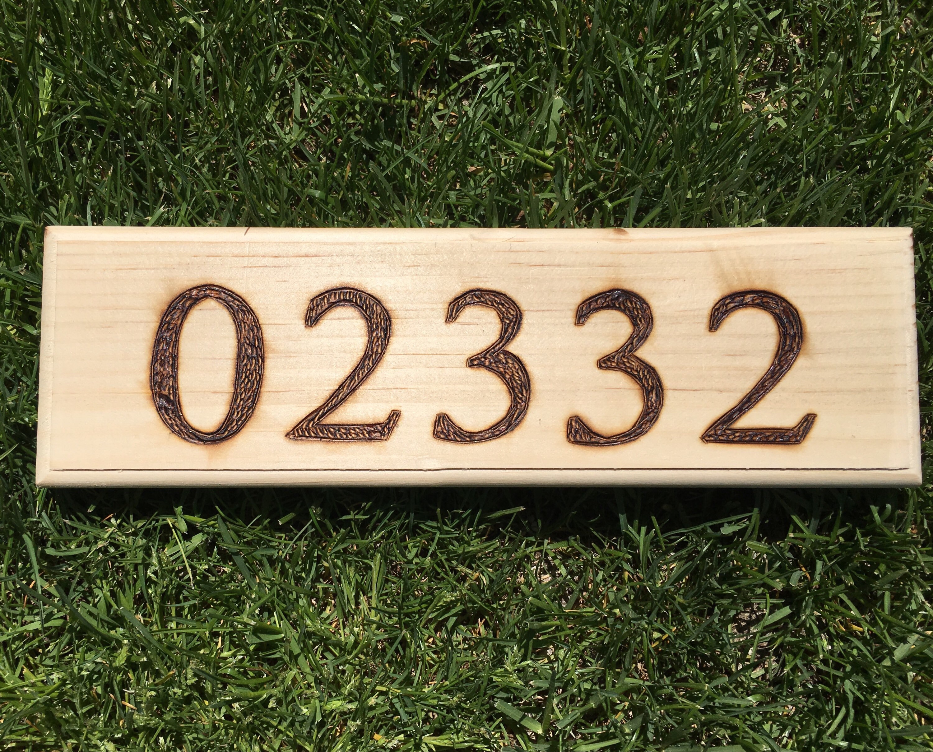 Custom Wood Burned Zip Code/house Number Signs - Etsy