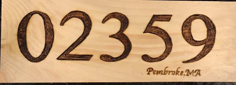 Custom Wood Burned Zip Code/house Number Signs - Etsy