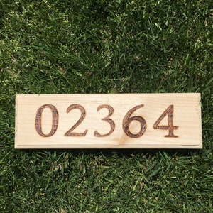Custom Wood Burned Zip Code/house Number Signs - Etsy