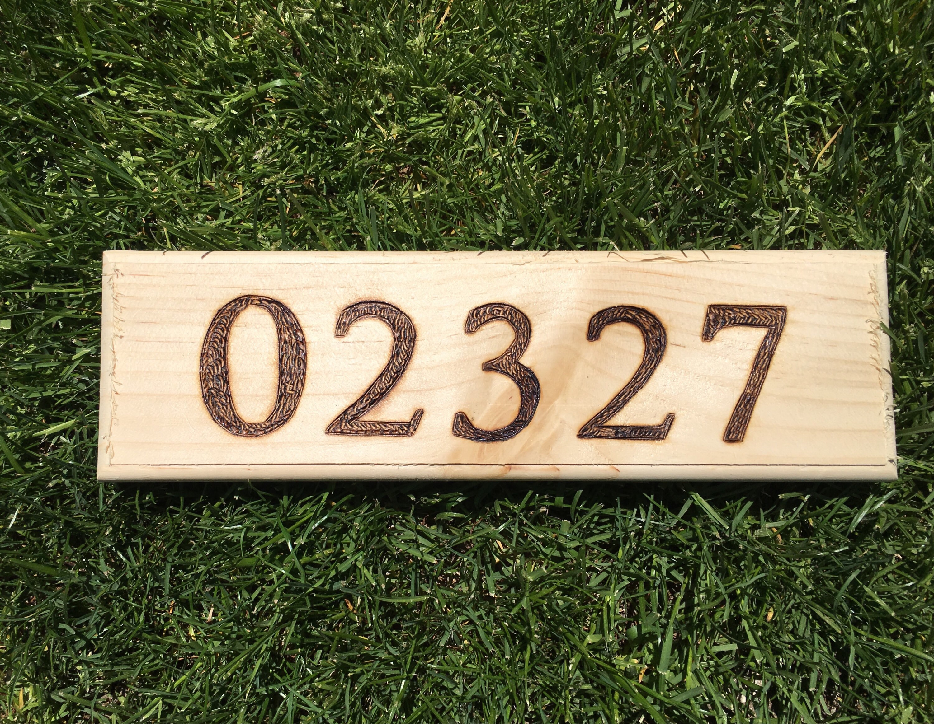 Custom Wood Burned Zip Code/house Number Signs - Etsy