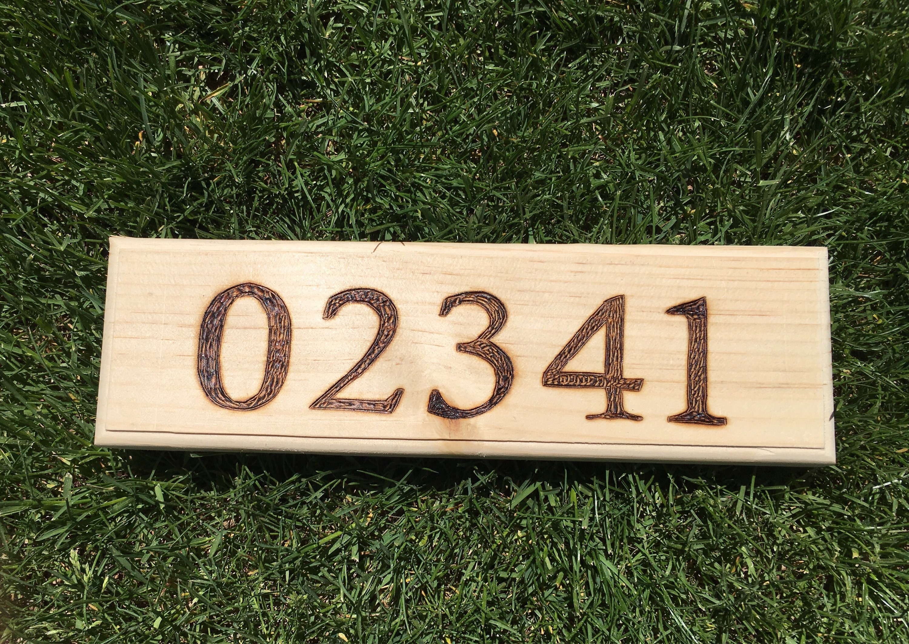 Custom Wood Burned Zip Code/house Number Signs - Etsy