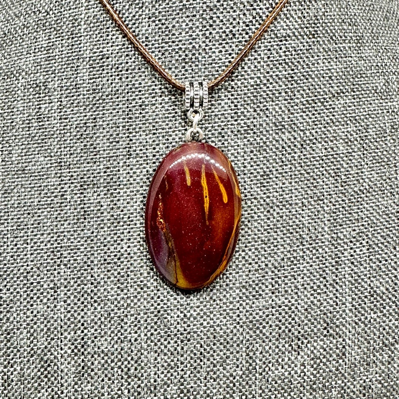 Red Stone Pendant - Etsy