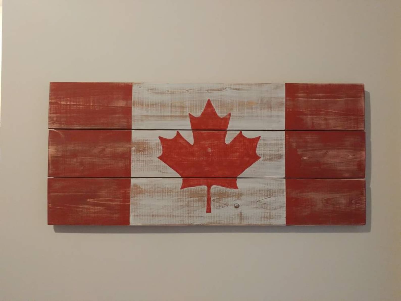 Canadian Flag Rustic Wood Sign - Etsy