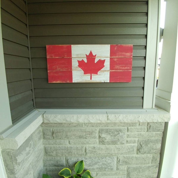 Wooden Canadian Flag - Etsy Canada