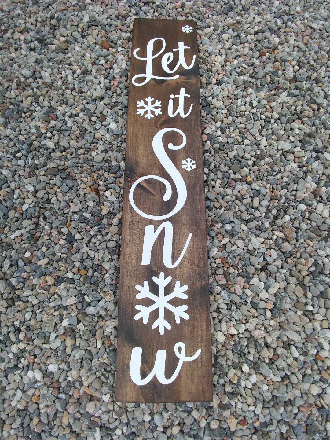 Let It Snow Wood Sign - Etsy Canada