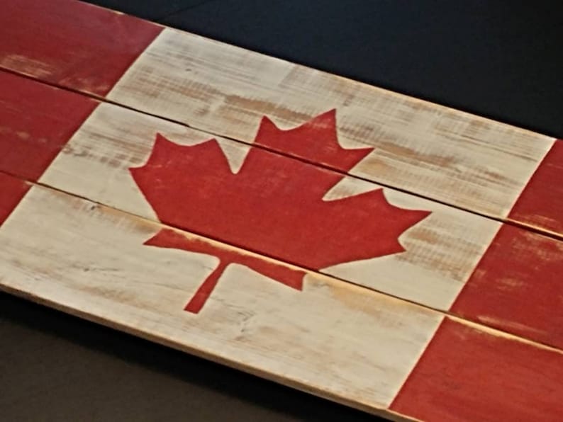 Canadian Flag Rustic Wood Sign - Etsy Canada