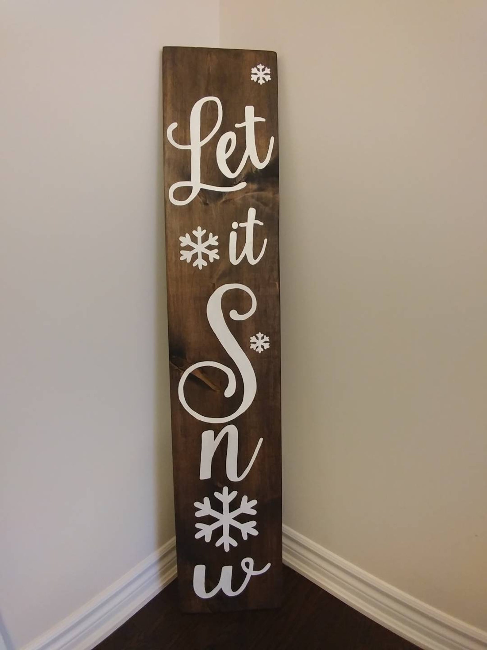 Let It Snow Wood Sign | Etsy Canada