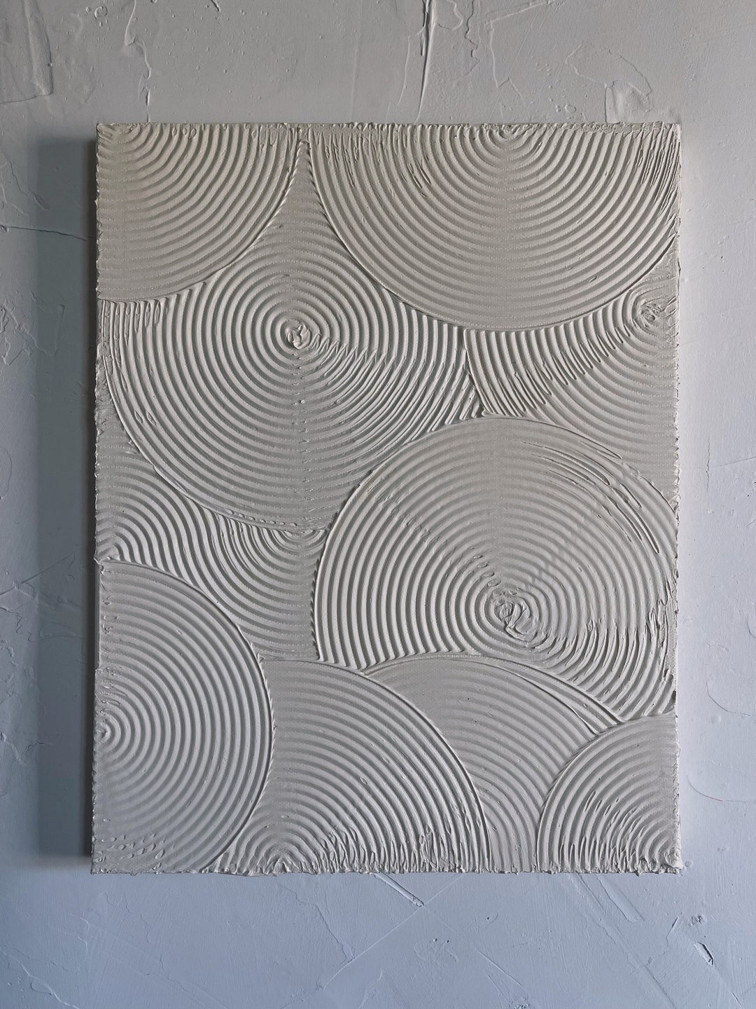 11"x14" Ivory Acrylic Texture Painting - Etsy