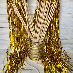Shiny Tinsel Wedding Wands - Gold Pack of 20 - Etsy