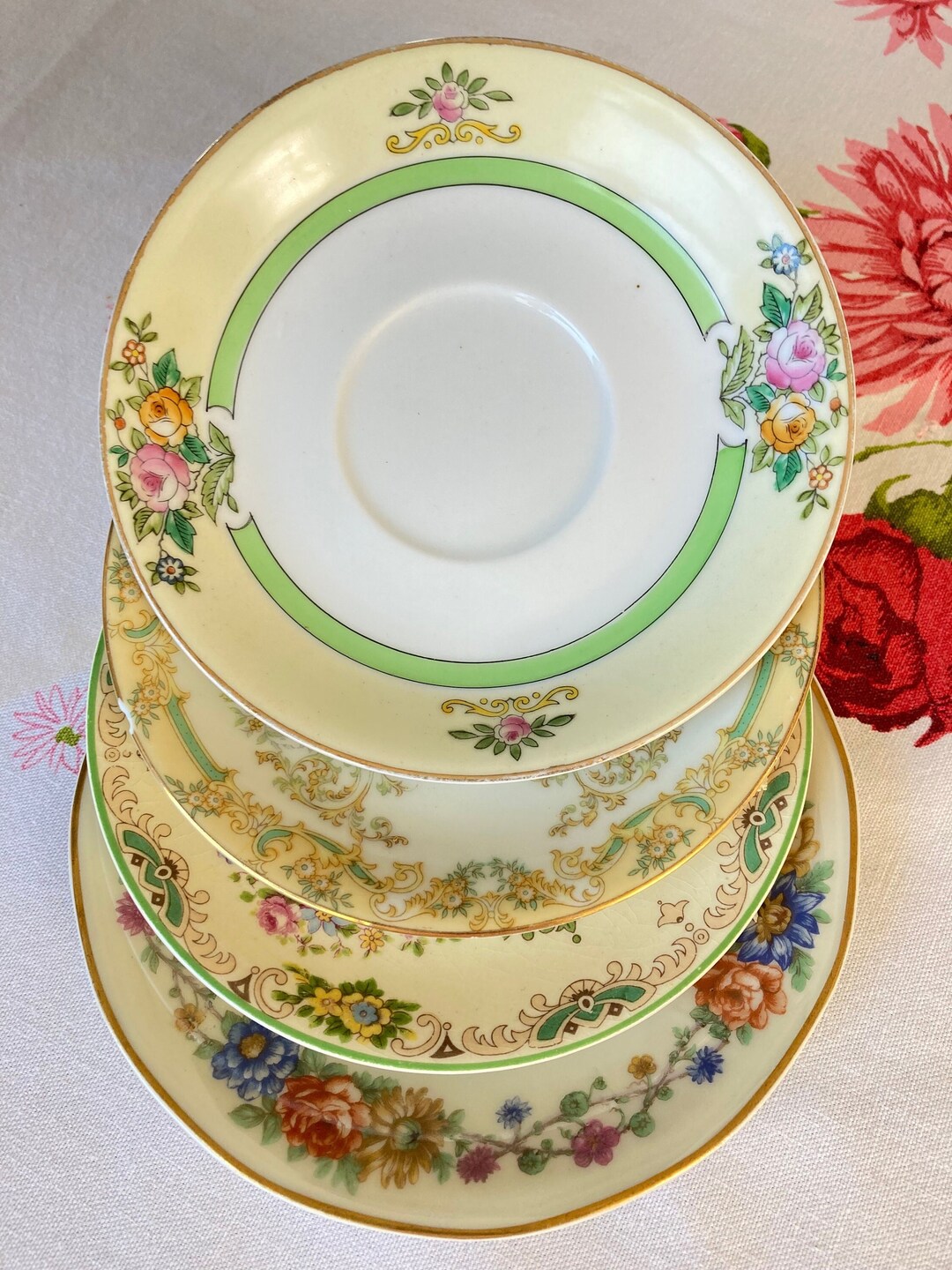 Fine China Plates Mismatched Small Dessert China / Tea Party Dishes ...